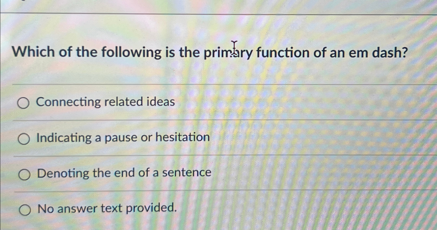 Solved Which of the following is the prims function of an em | Chegg.com