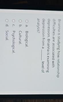 Solved Brianna is studying how relationship difficulties are | Chegg.com