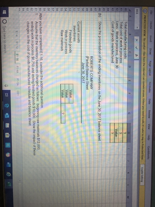 Solved File Home Insert Draw Page Layout Formulas Data | Chegg.com