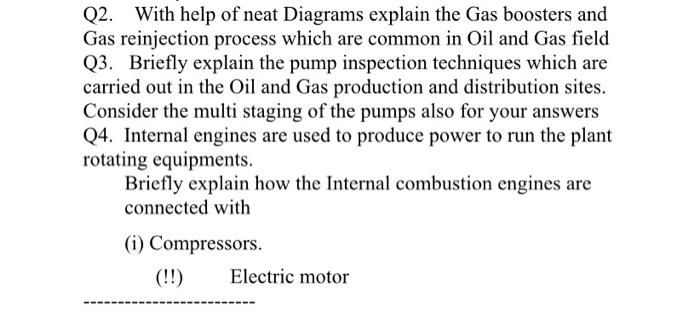 Solved Q2. With help of neat Diagrams explain the Gas | Chegg.com
