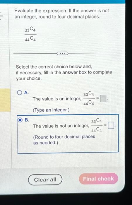 Solved Evaluate the expression. If the answer is not an | Chegg.com