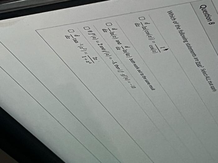 Solved Which of the following statements are true? Select | Chegg.com