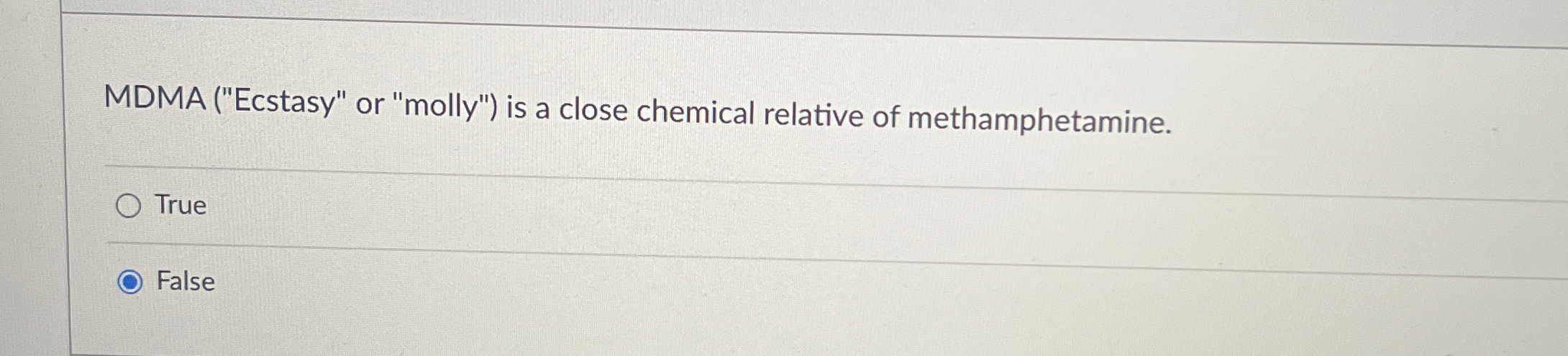 Solved MDMA ("Ecstasy" ﻿or "molly") ﻿is a close chemical | Chegg.com