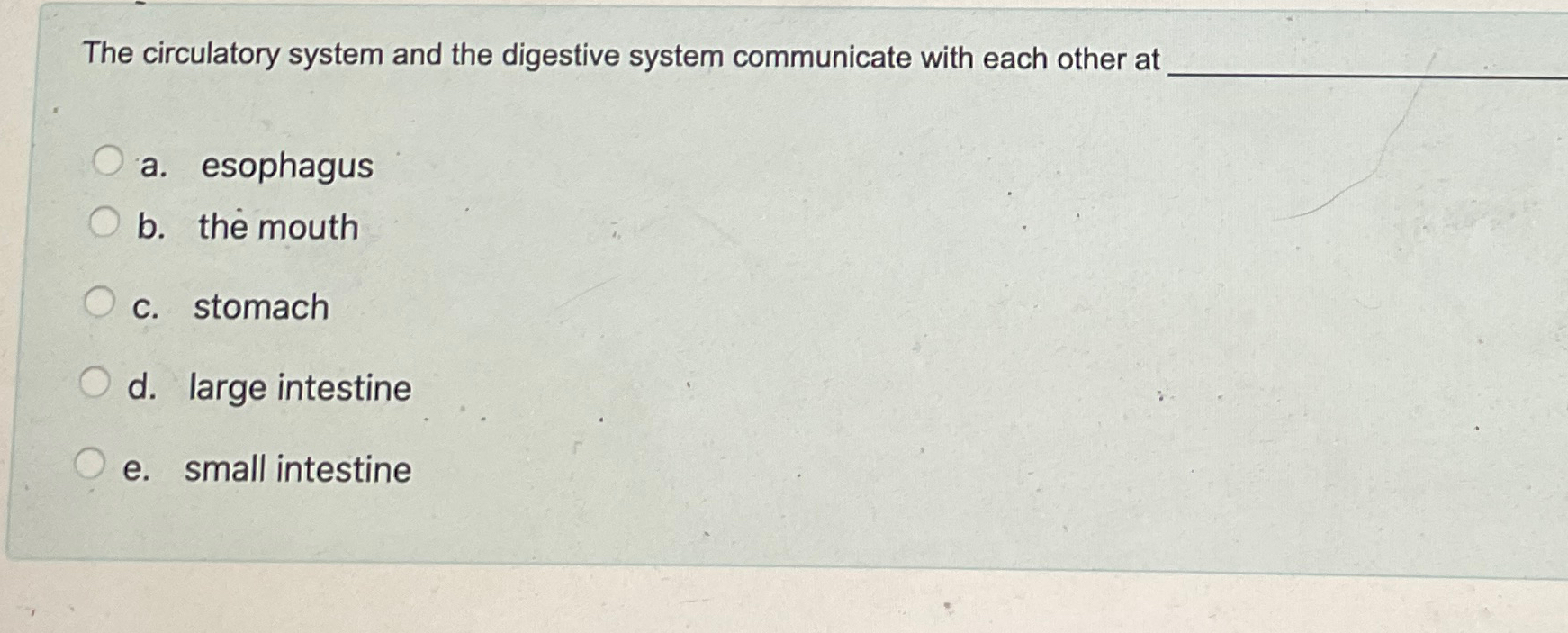 Solved The circulatory system and the digestive system | Chegg.com