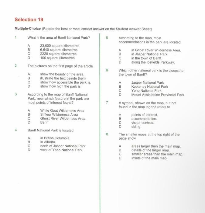 Selection 19 - Reading Graphic Selections UT Banff | Chegg.com