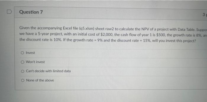 Solved Given the accompanying Excel file (q5.xIsm) sheet | Chegg.com