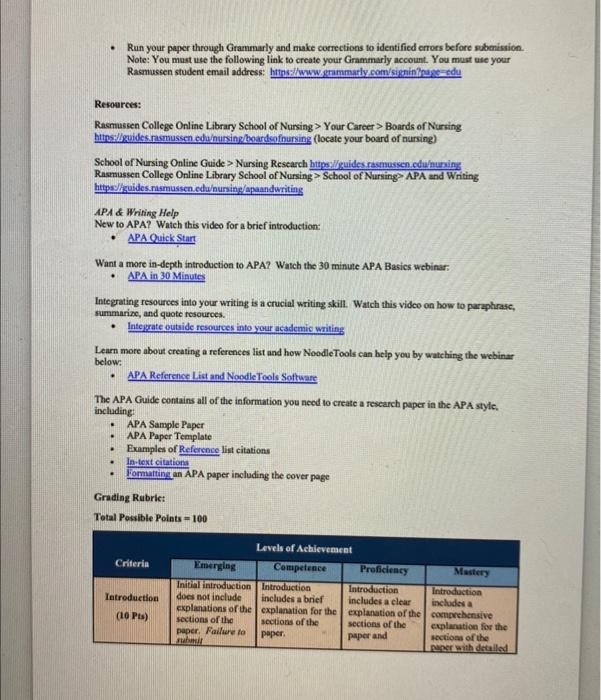 Use Template posted in course announcements (Due | Chegg.com