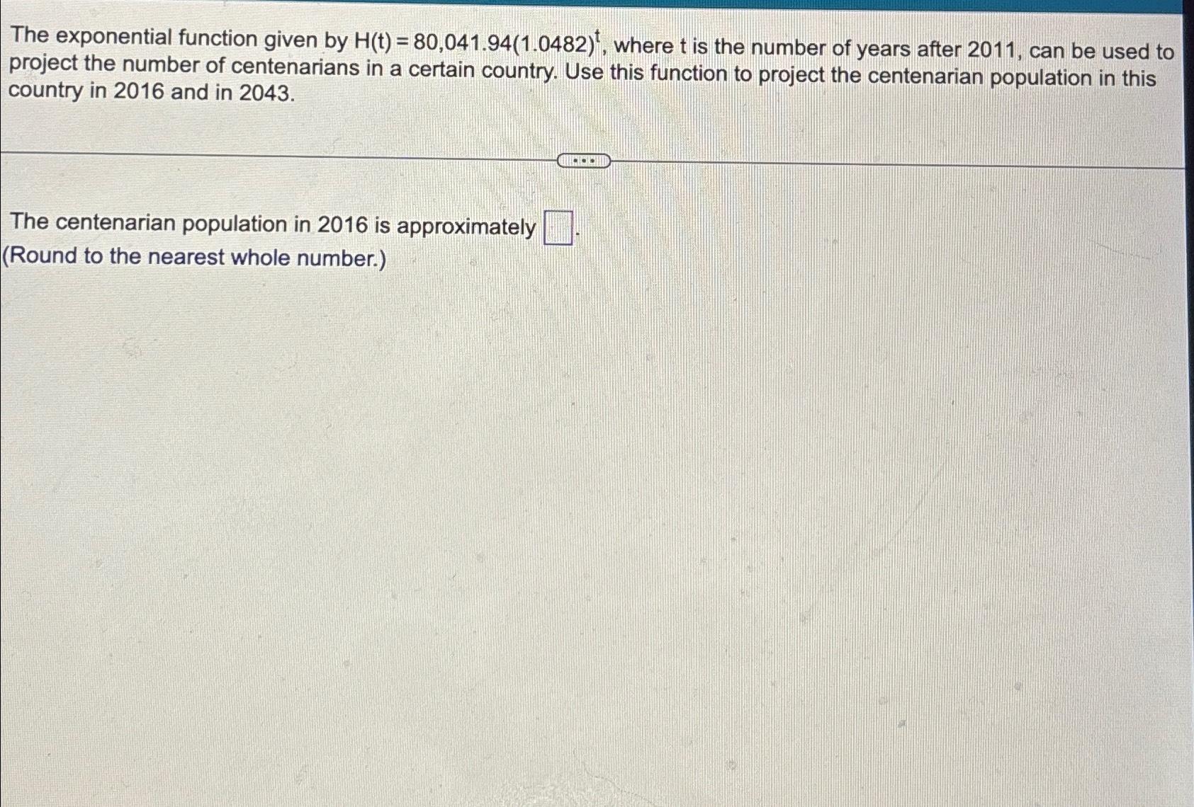 Solved The exponential function given by | Chegg.com