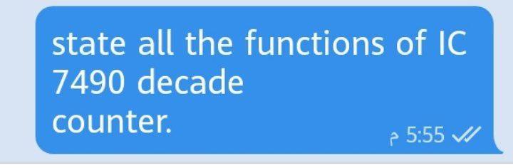 Solved state all the functions of IC 7490 decade counter. p | Chegg.com