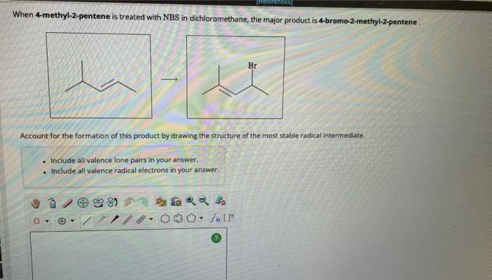Solved When 4-methyl-2-pentene is treated with NBS in | Chegg.com