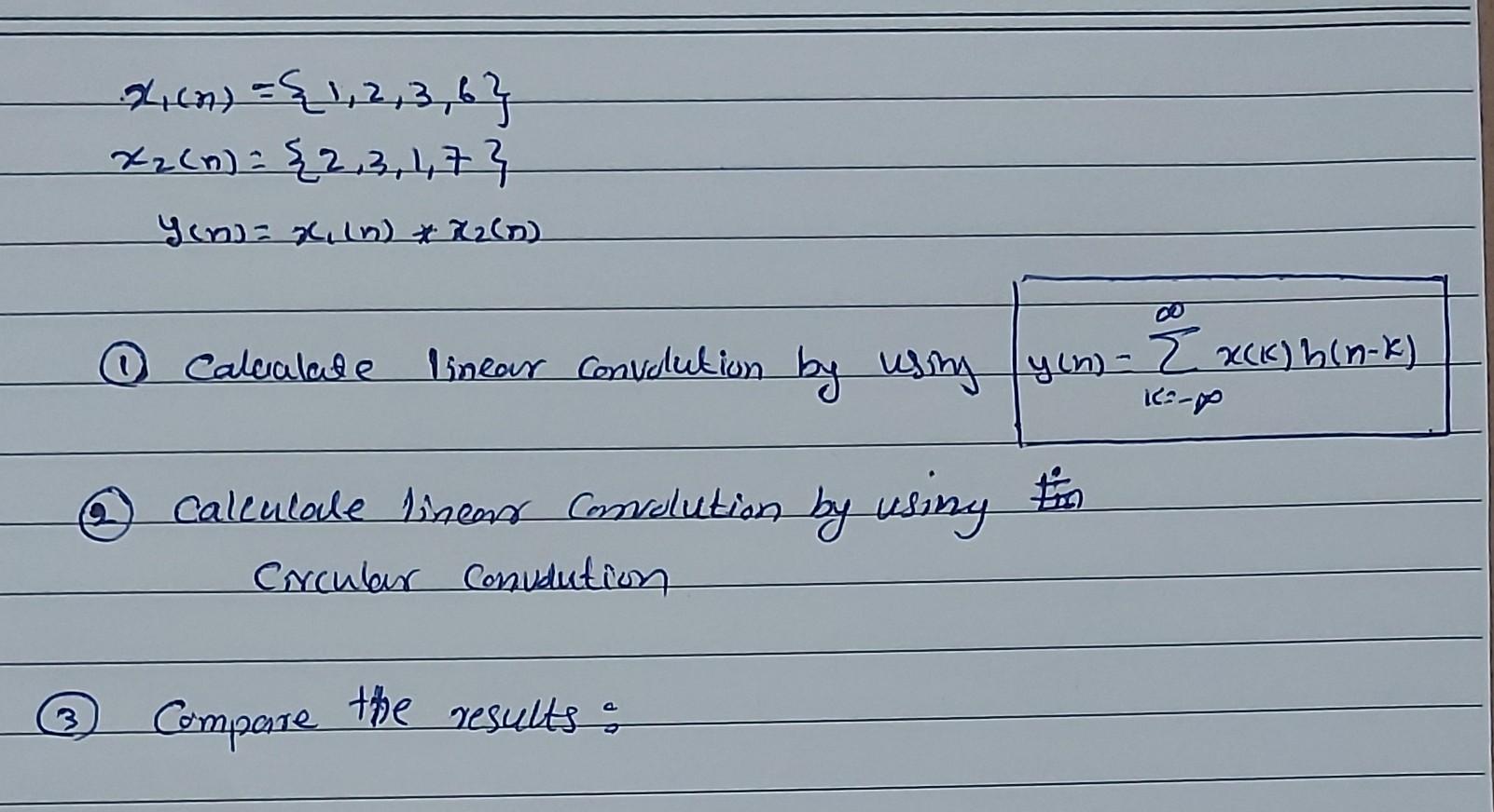 Solved Subject: Digital Signal processing I want solve the | Chegg.com