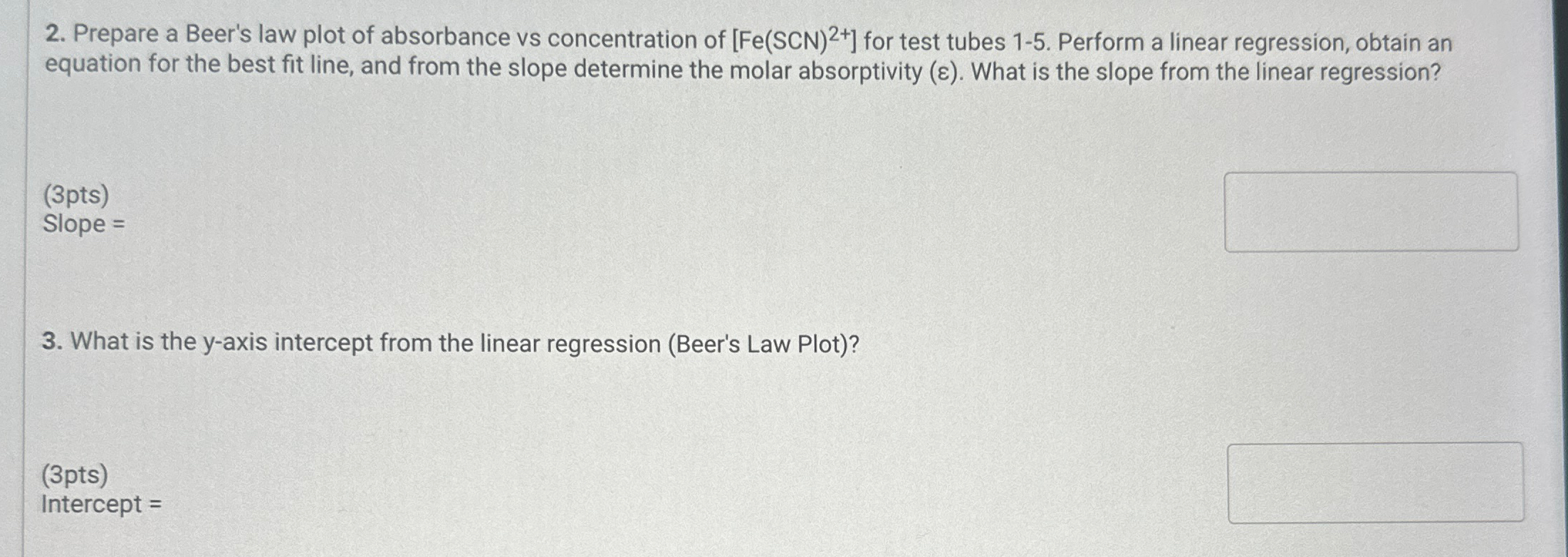 Solved Prepare a Beer's law plot of absorbance vs | Chegg.com