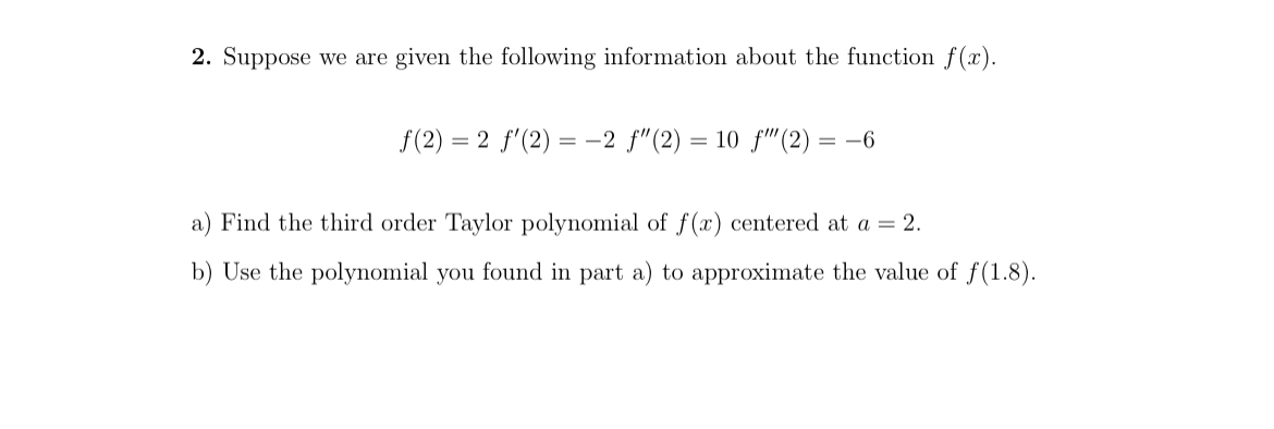 Solved Suppose we are given the following information about | Chegg.com