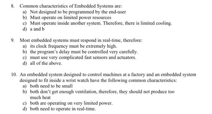 Solved 6. Some of the advantages of using a microcontroller | Chegg.com
