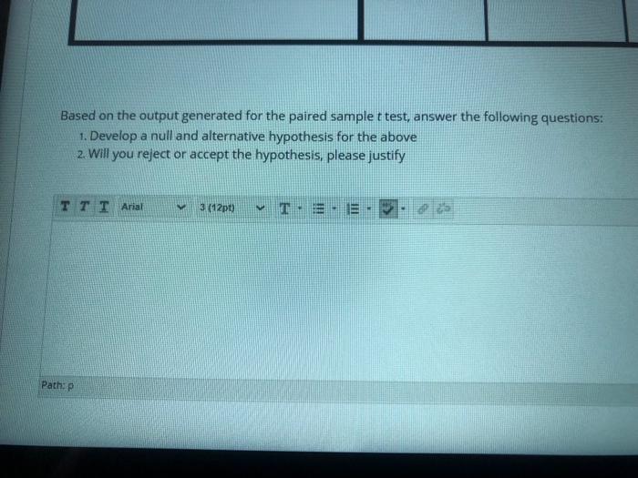 Solved Paired Samples Statistics Std. Error Mean N Std. | Chegg.com