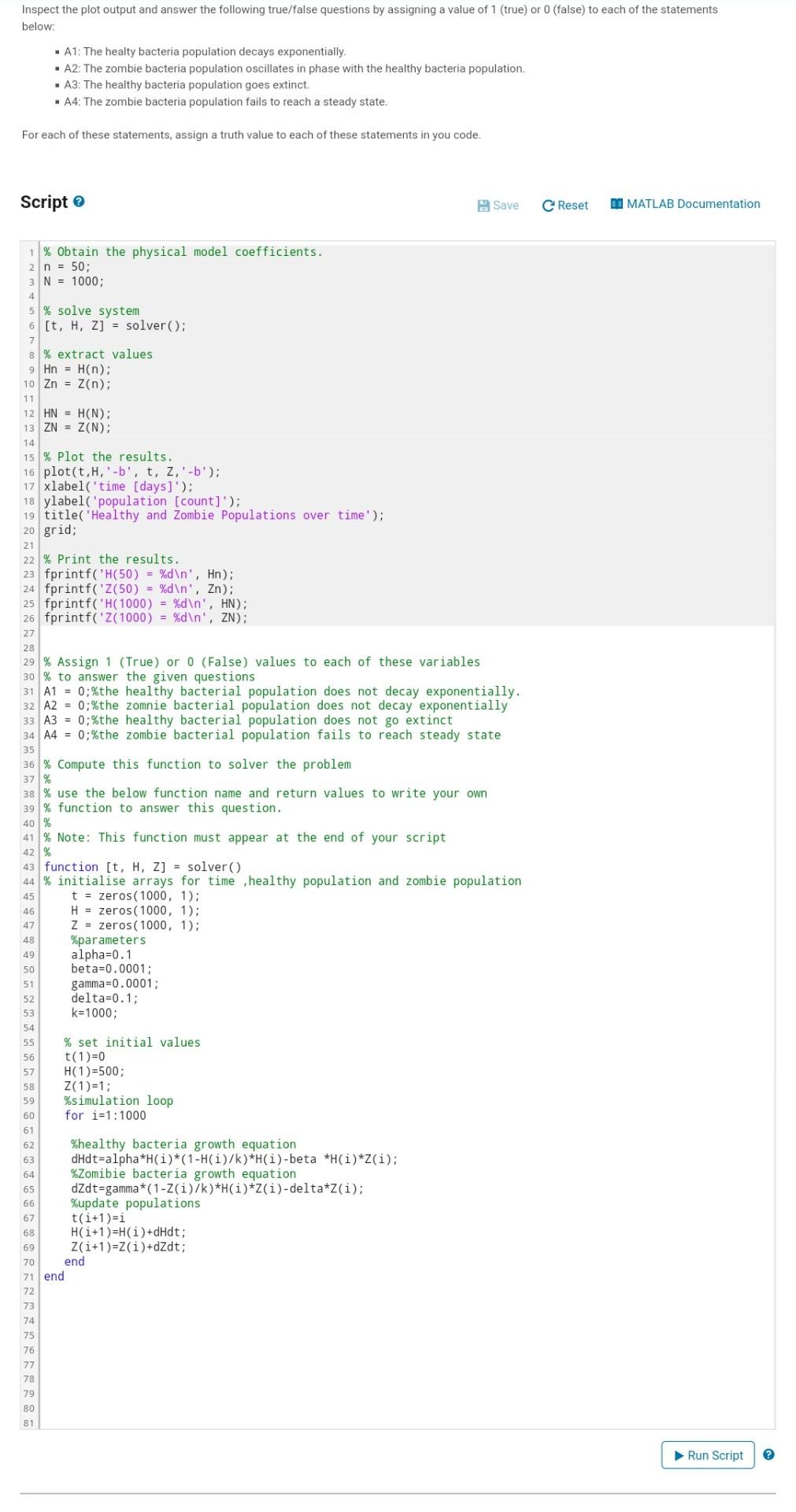Solved To prevent the spread of a zombie virus of the kind | Chegg.com