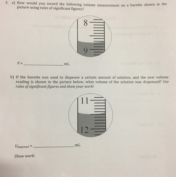 Solved 3. a) How would you record the following volume | Chegg.com