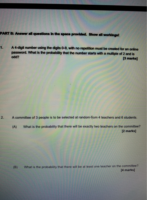 Solved In the space provided. Show A4-digit number using the | Chegg.com