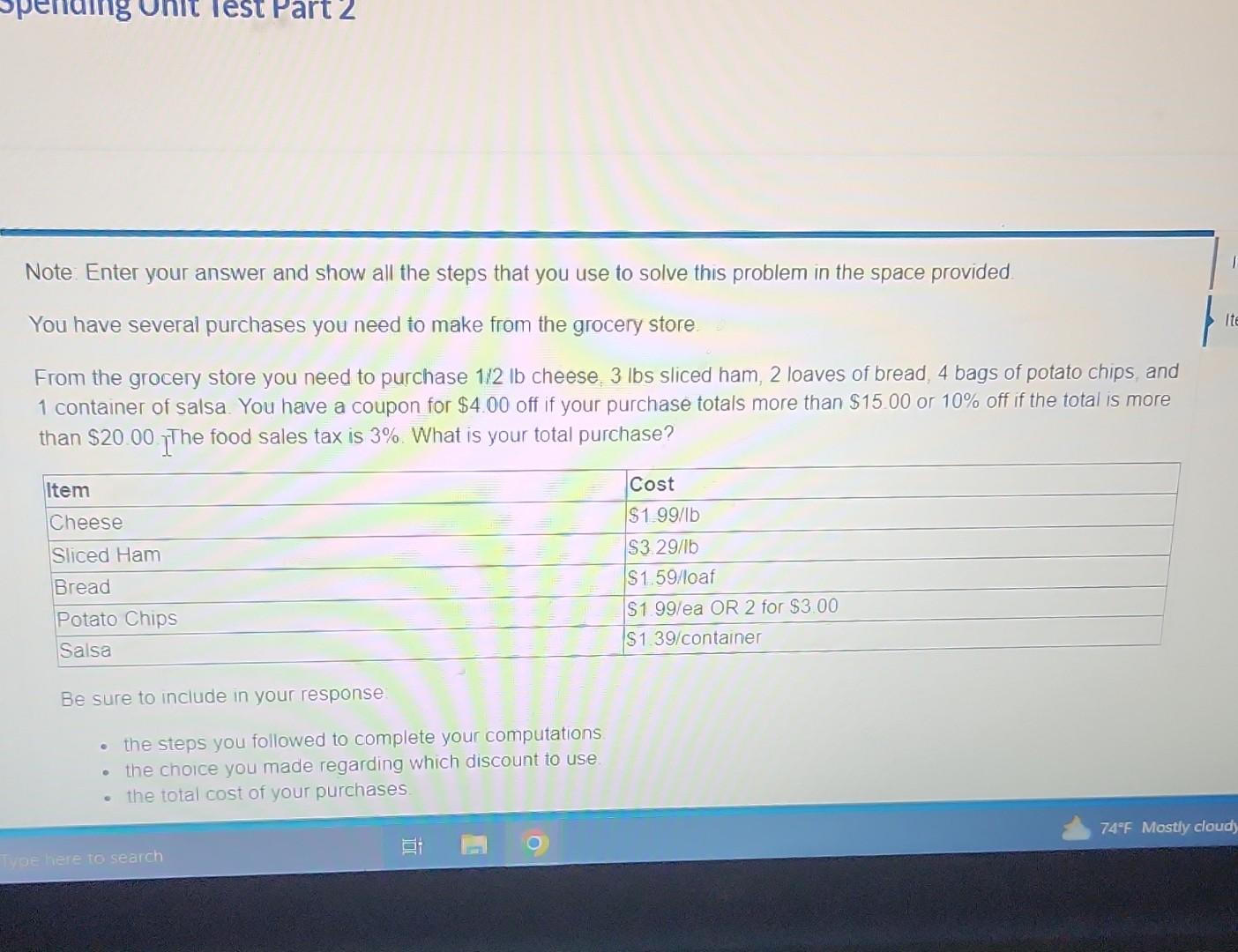 Solved Note: Enter your answer and show all the steps that | Chegg.com