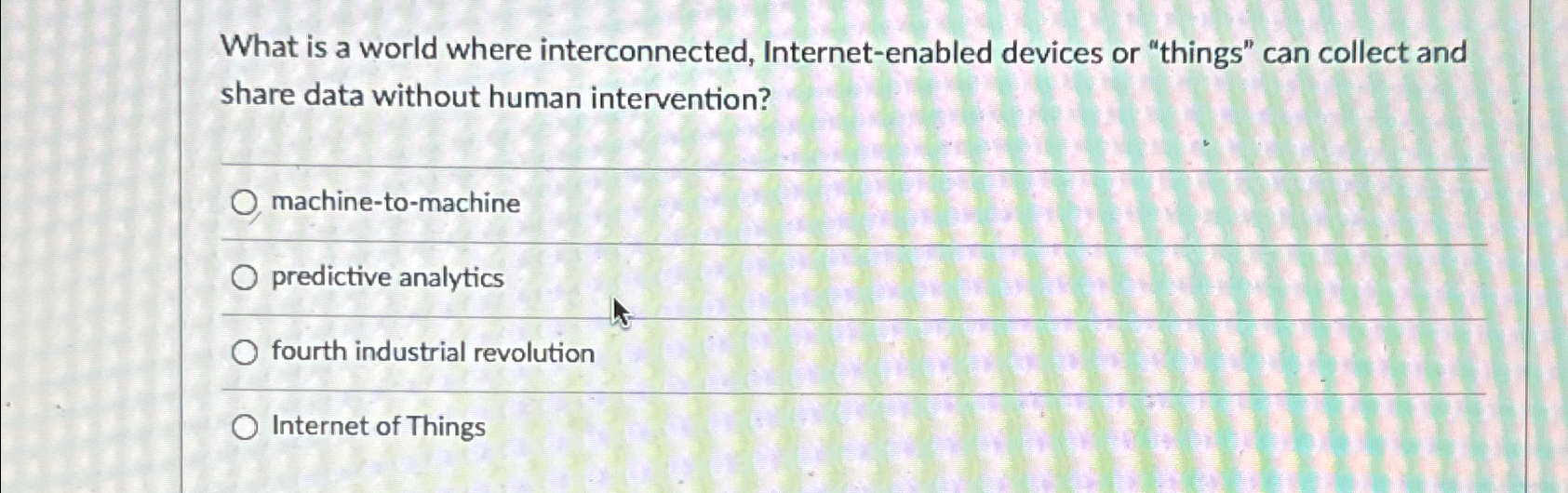 Solved What is a world where interconnected, | Chegg.com