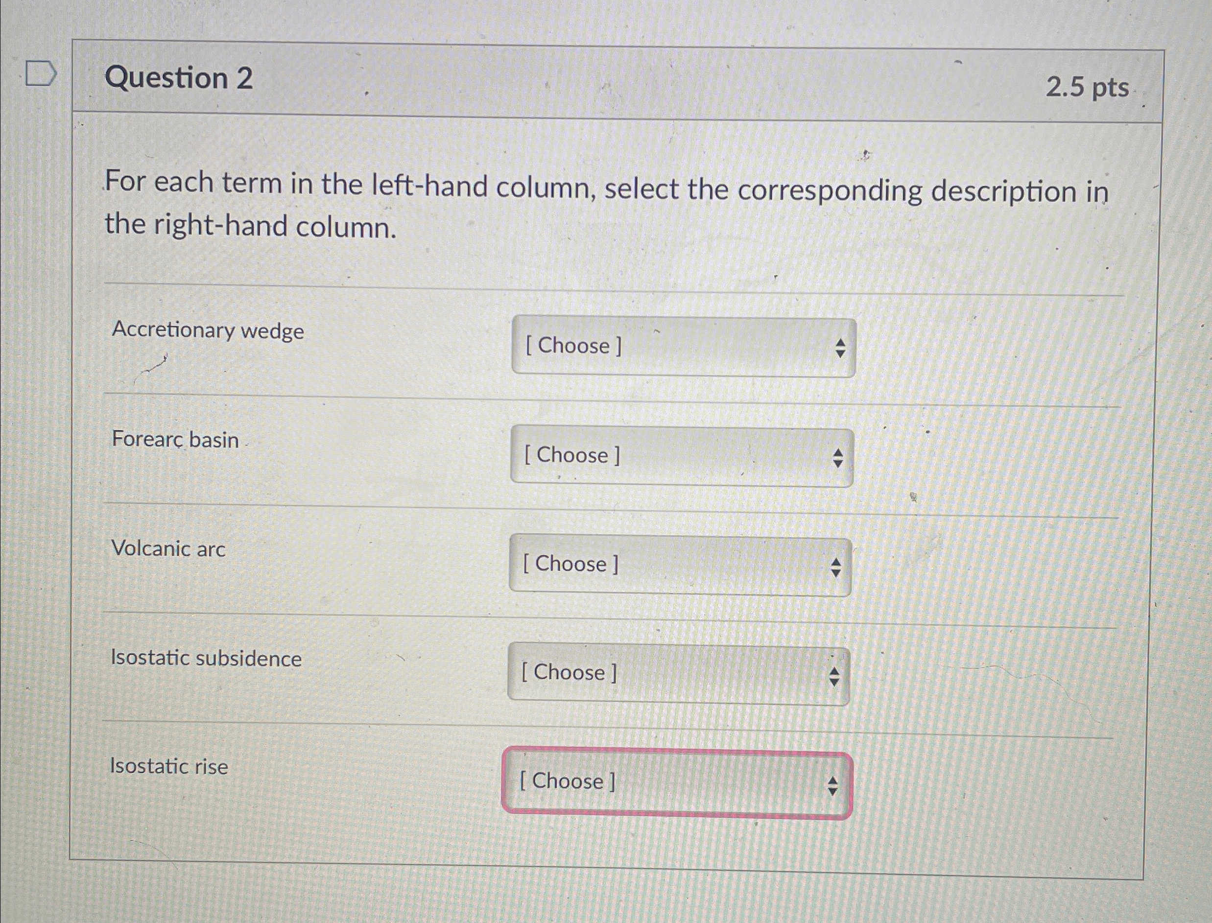 Solved Question 22.5ptsFor each term in the left-hand | Chegg.com