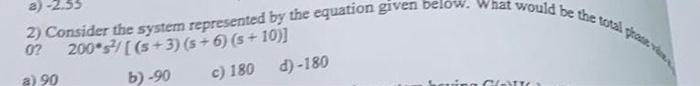 Solved 2) Consider the system represented by the equation | Chegg.com