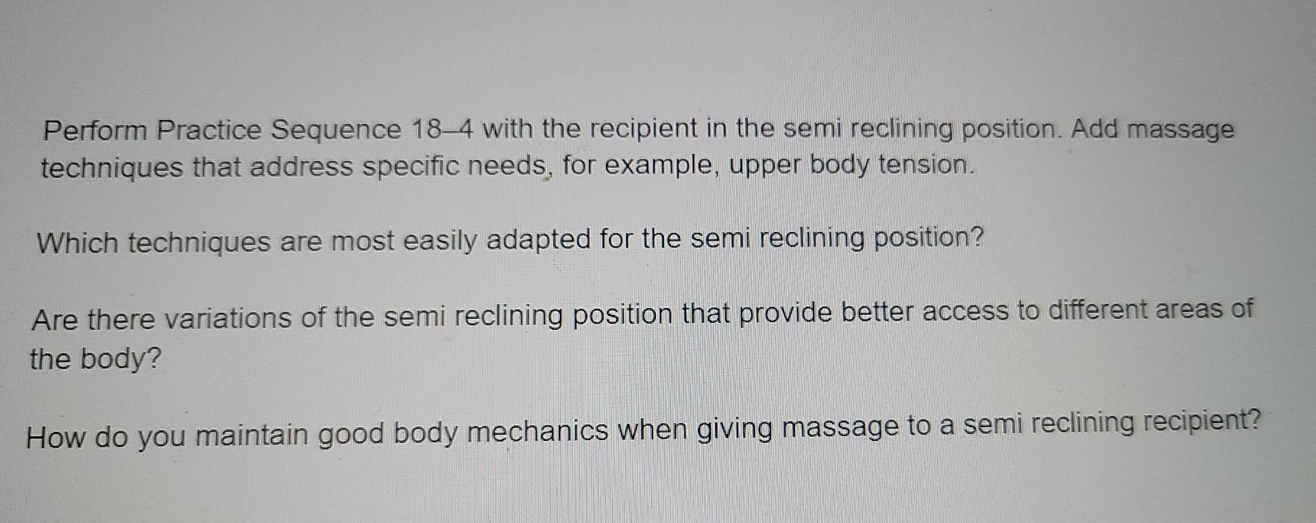 Solved Perform Practice Sequence 18-4 with the recipient in | Chegg.com