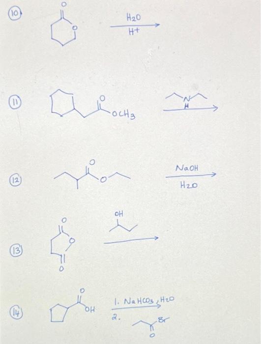 Solved H+H2O 2) H2O NaOH 3) (4) | Chegg.com