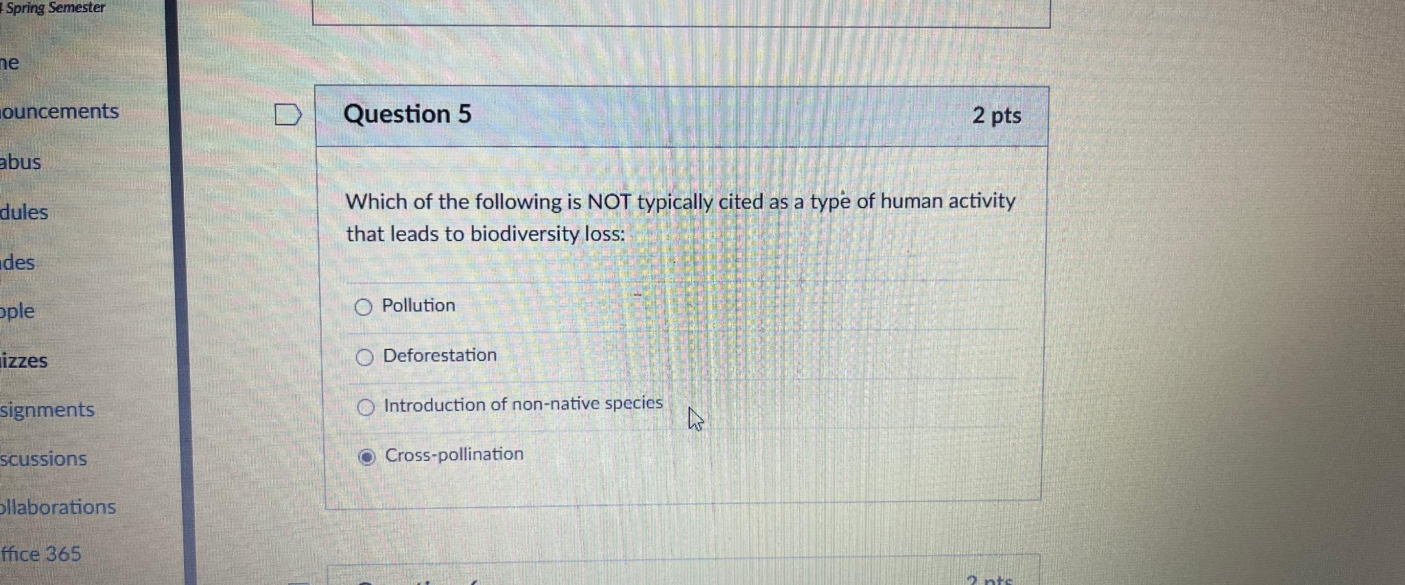 Solved Question 52 ﻿ptsWhich of the following is NOT | Chegg.com