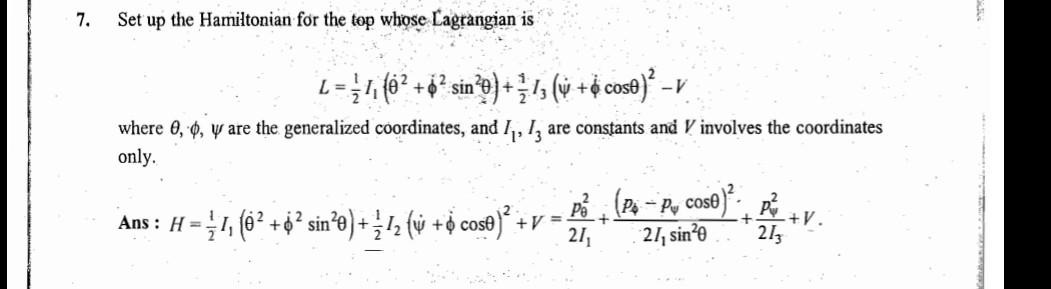 Solved Deduce the Hamiltonian function and equation of | Chegg.com