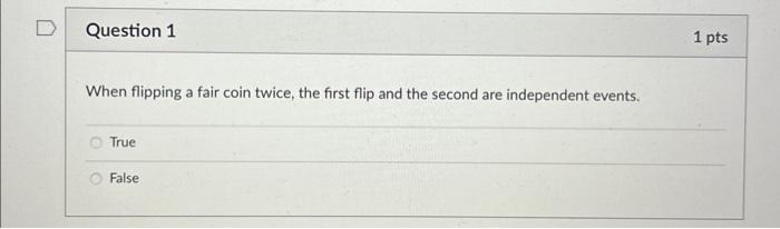 Solved When flipping a fair coin twice, the first flip and | Chegg.com