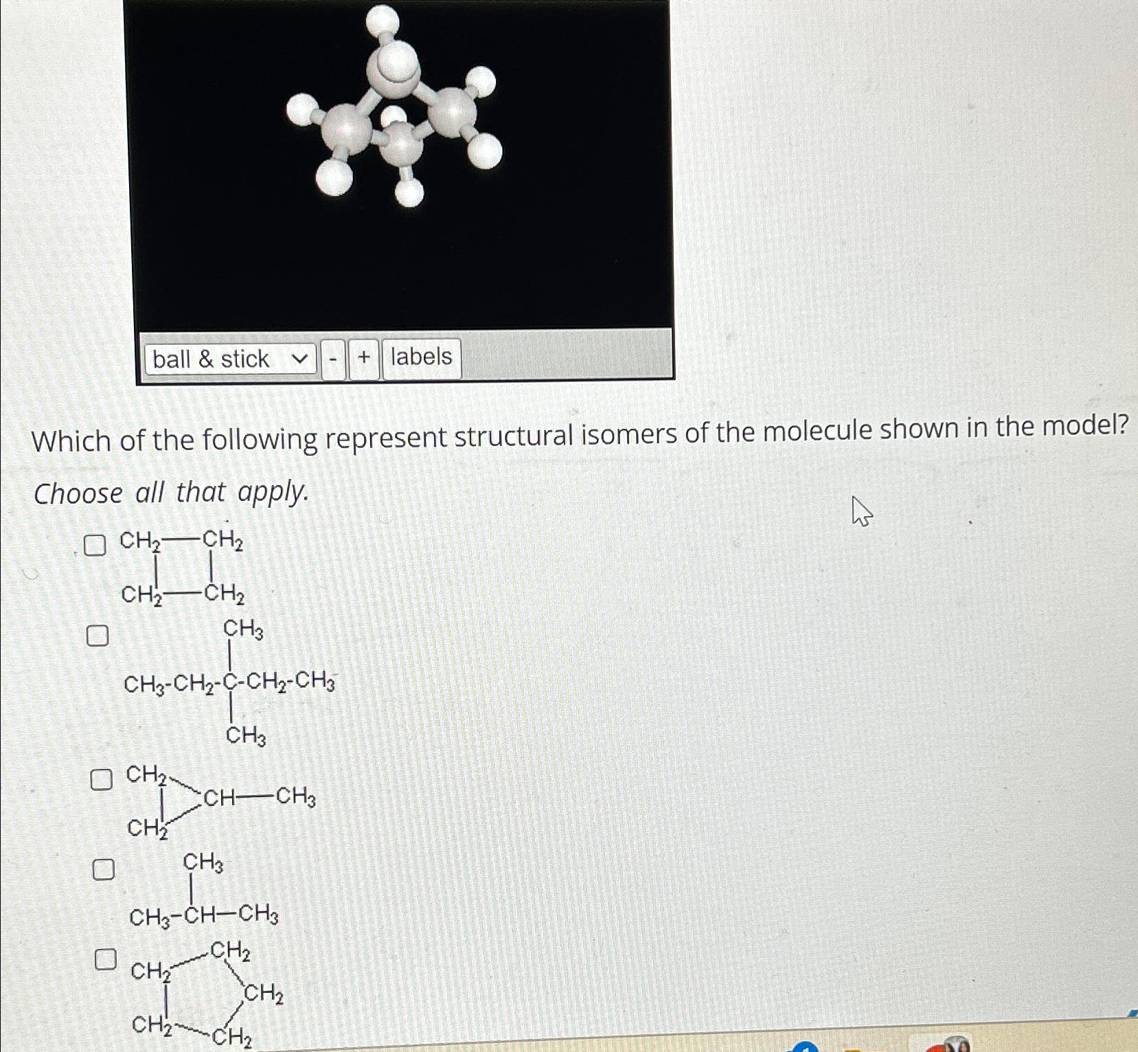 Solved Which of the following represent structural isomers | Chegg.com