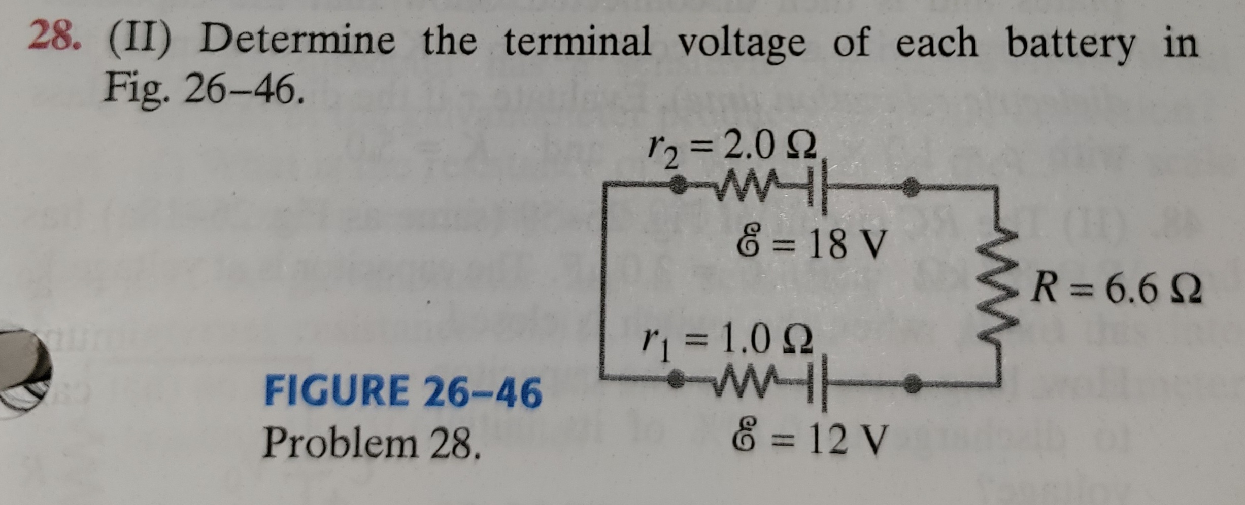 Solved (II) ﻿Determine the terminal voltage of each battery | Chegg.com