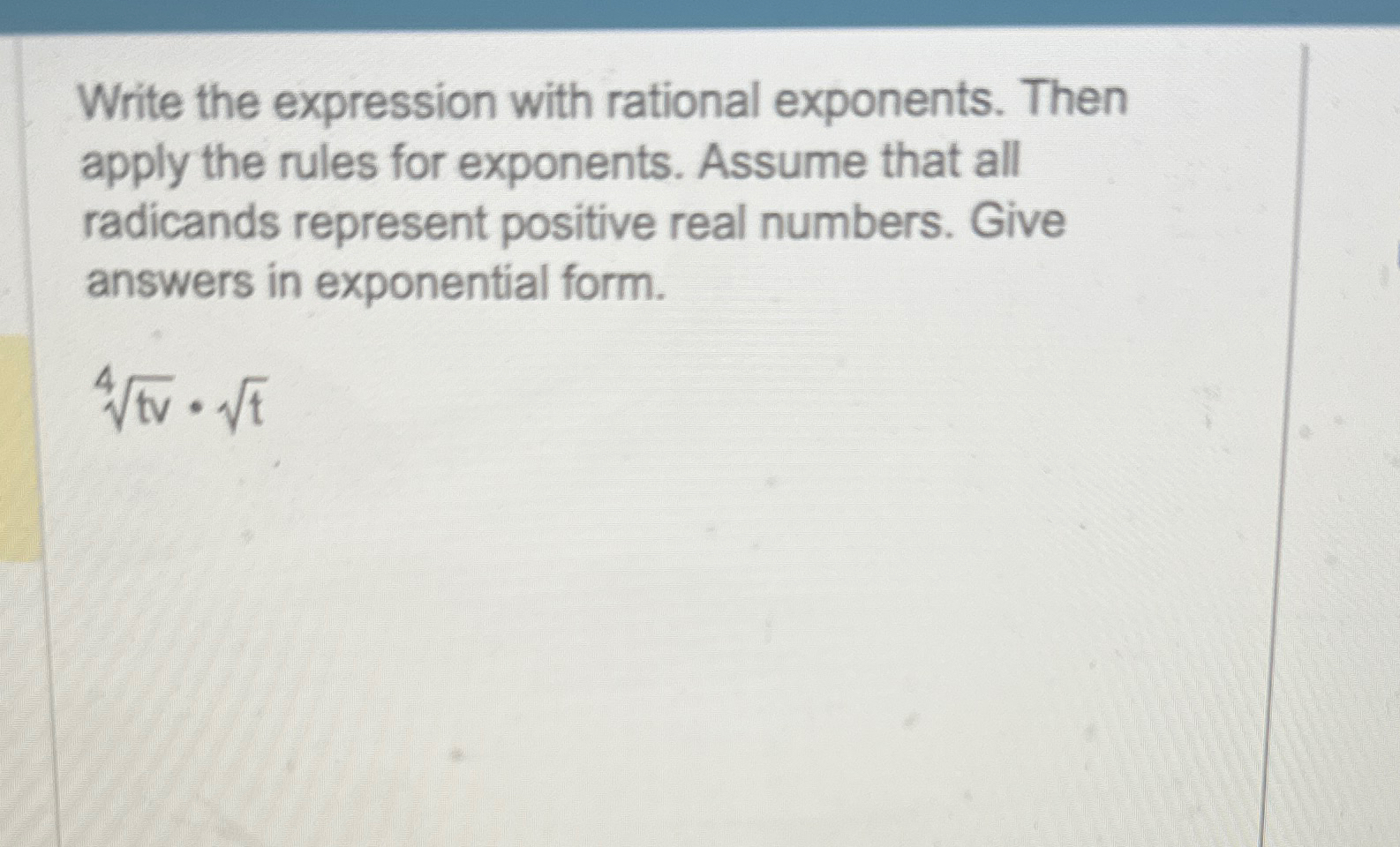 Solved Write the expression with rational exponents. Then | Chegg.com