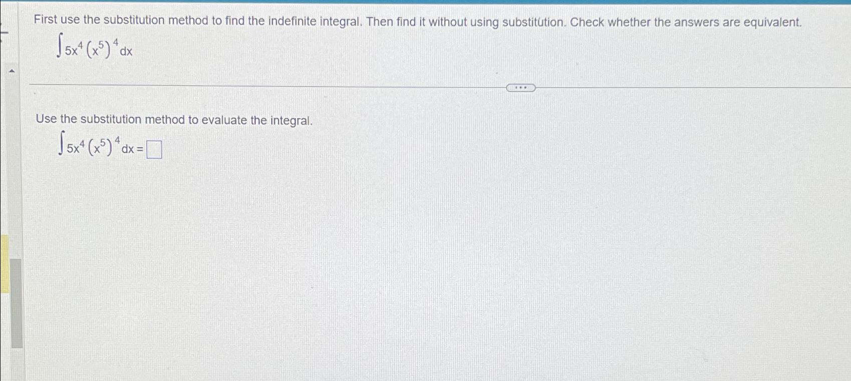 Solved First use the substitution method to find the | Chegg.com