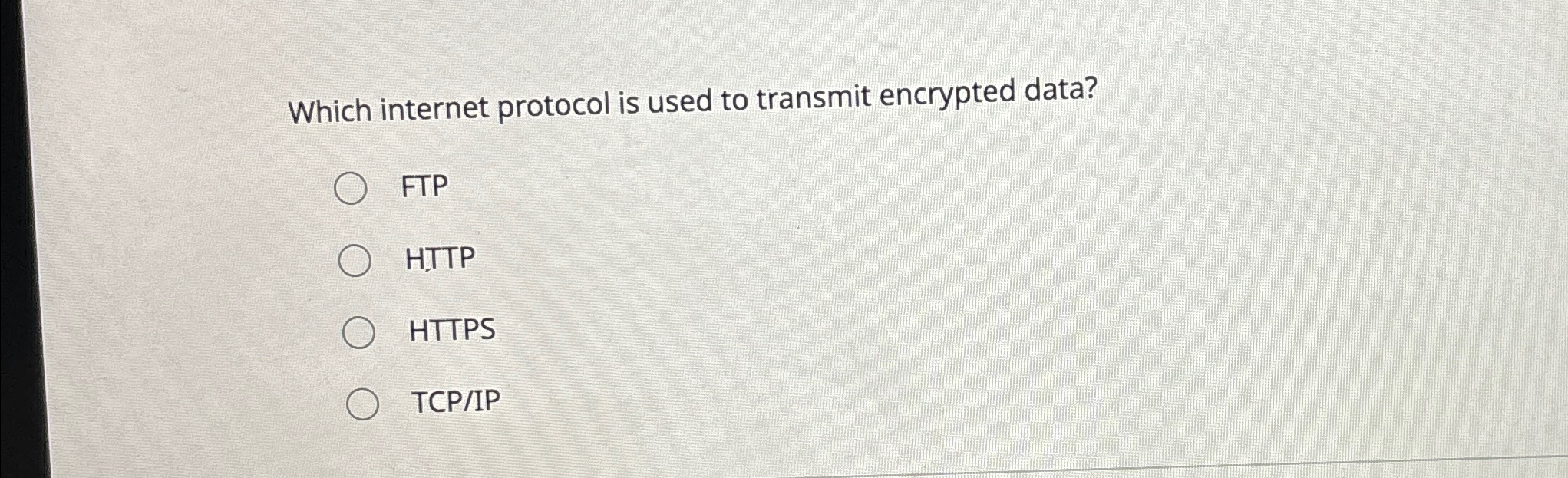 Solved Which internet protocol is used to transmit encrypted | Chegg.com