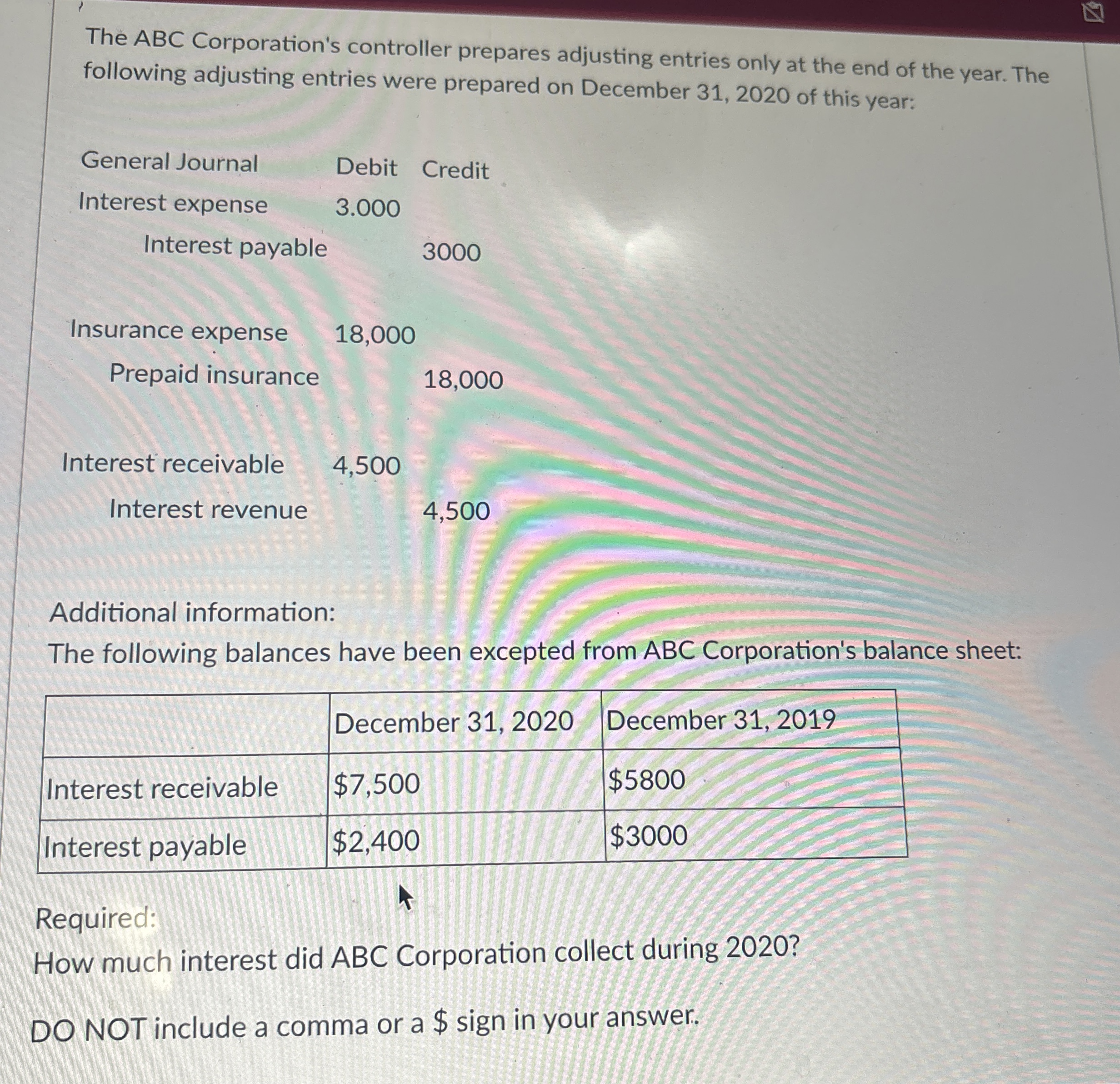 Solved The ABC Corporation's controller prepares adjusting | Chegg.com