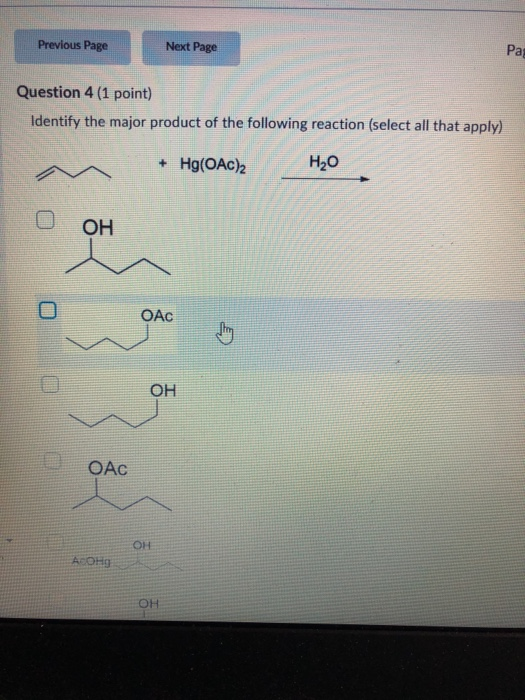 Solved Previous Page Next Page Ра Question 4 (1 point) | Chegg.com