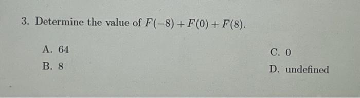 Solved For items 1-3, consider the function given by | Chegg.com