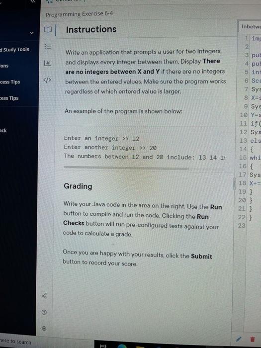 Solved Programming Exercise 6-4 Inbetwo Instructions Study | Chegg.com Solved Programming Exercise 6-4 Inbetwo Instructions Study | Chegg.com