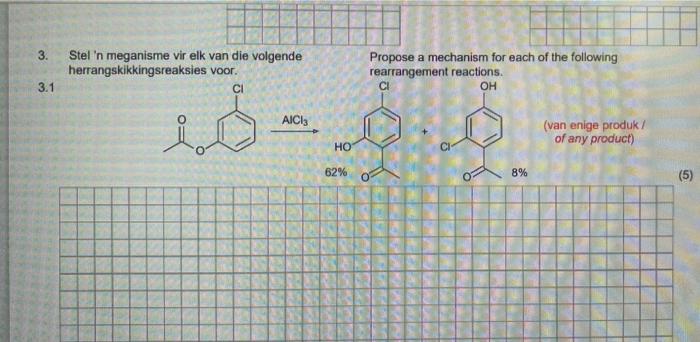 Solved 3. Stel 'n meganisme vir elk van die volgende | Chegg.com