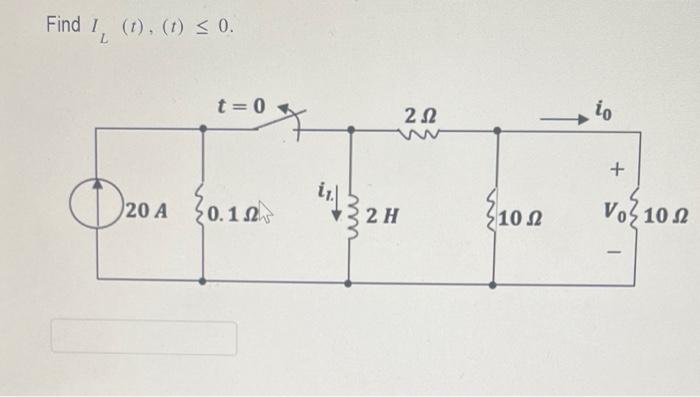 Solved Find IL(t),(t)≤0 | Chegg.com