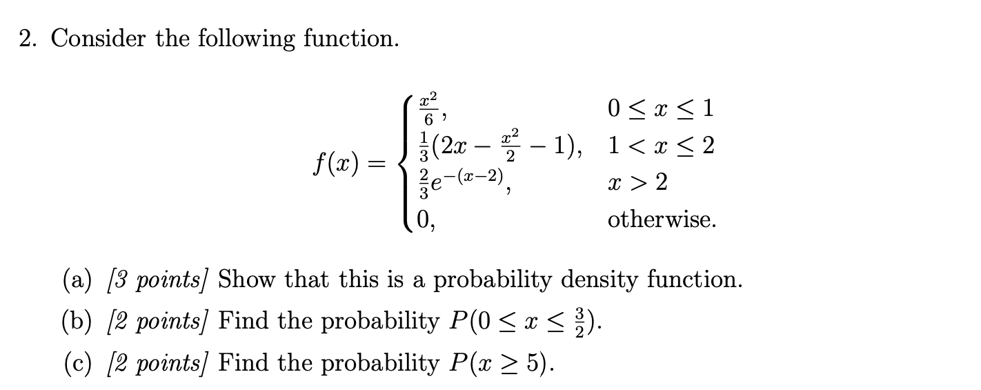 Consider the following | Chegg.com
