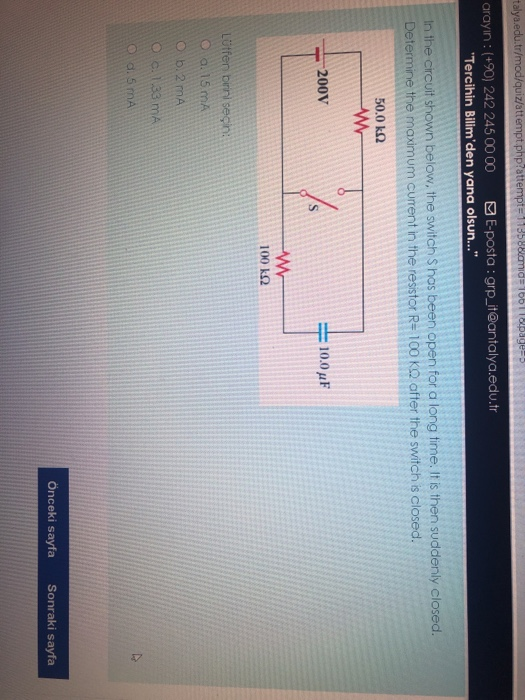 Solved 16bloge talya.edu.tr/mod/quiz/attempt.php?attempt | Chegg.com