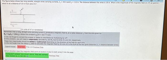 Solved The figure below shows two iong paraliel, straight | Chegg.com