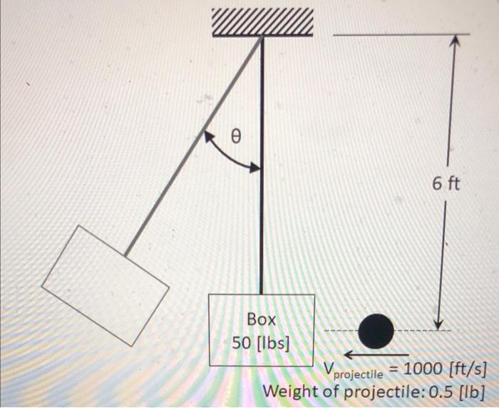 Solved A box is setup as a pendulum and a projectile strikes | Chegg.com