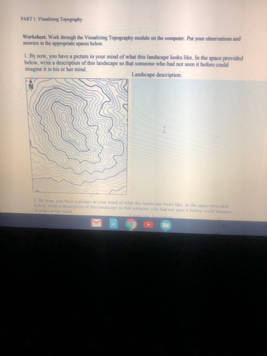 Solved PART 1: Visualing Topography Worksheet. Work through | Chegg.com