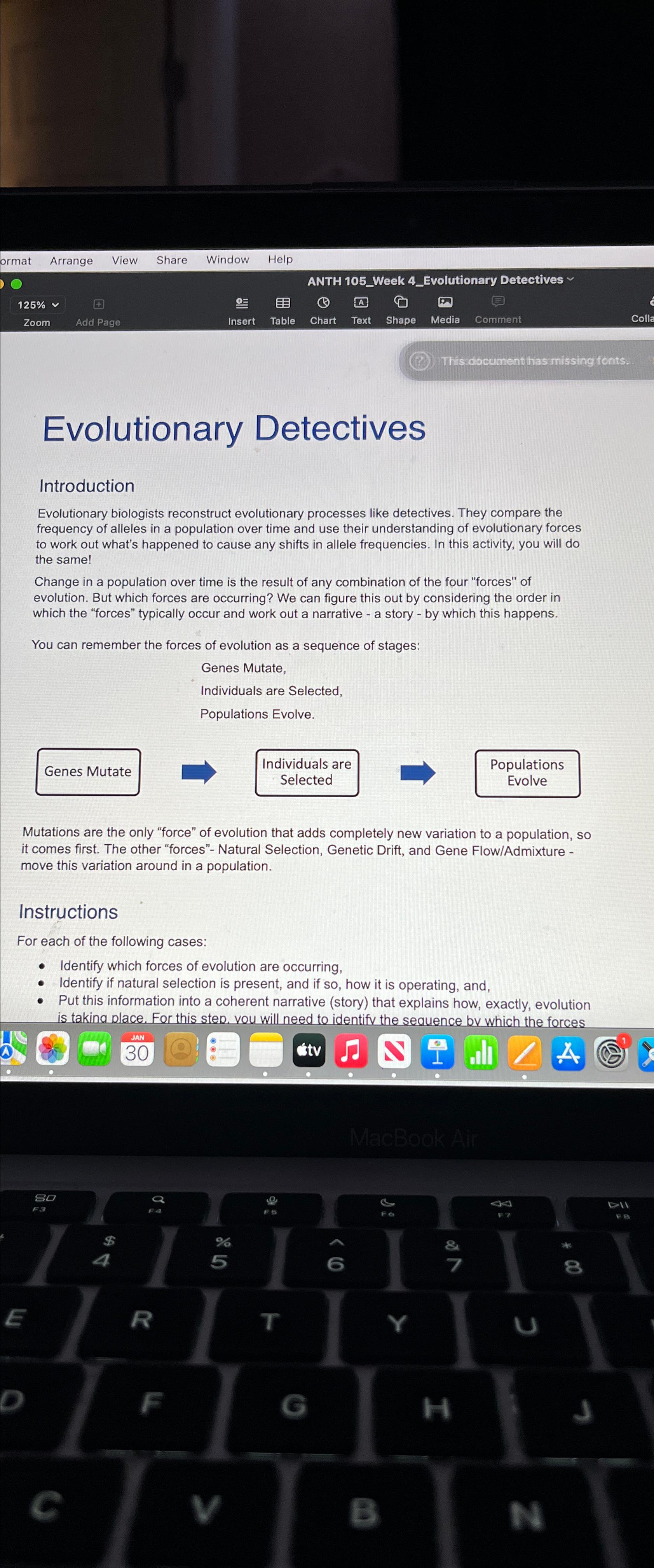 Solved Evolutionary DetectivesIntroductionEvolutionary | Chegg.com