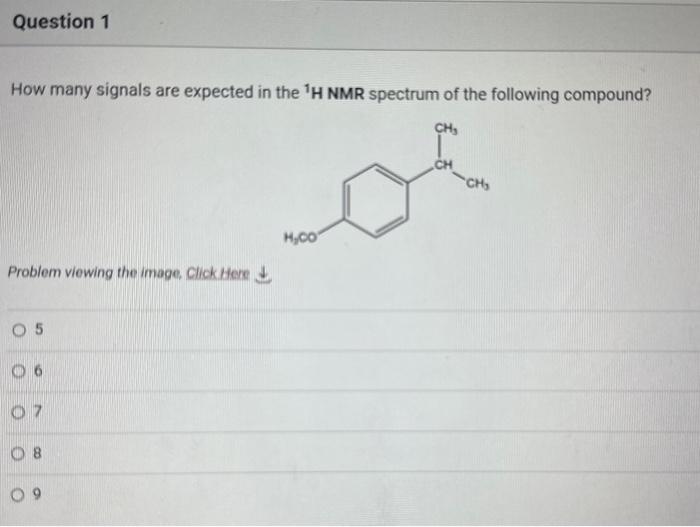 Solved How many signals are expected in the 1H NMR spectrum | Chegg.com