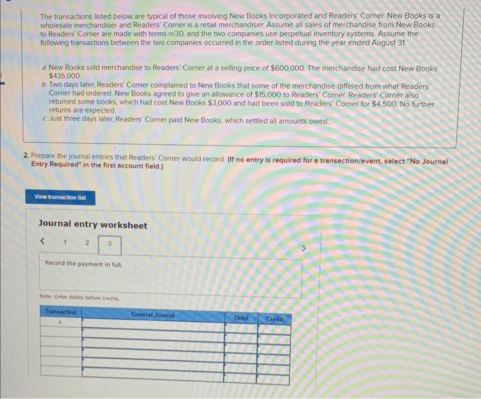Solved The transactions listed below are typical of those | Chegg.com